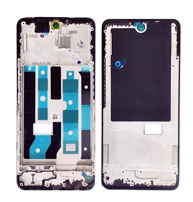 LCD Frame Middle Chassis for Realme C65 5G - White by Maxbhi.com