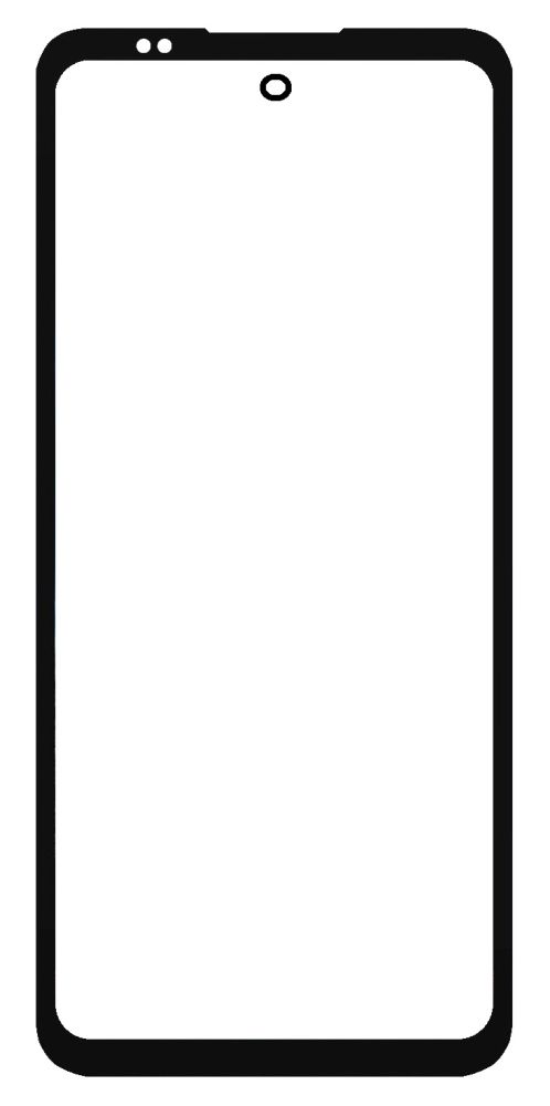 Replacement Front Glass for Ulefone Armor X31 Pro - Black by Maxbhi.com