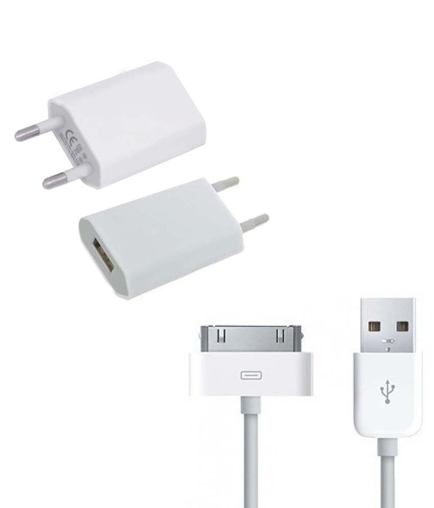 Charging Adapter For Apple iPod 4 With Data Charging Cable - Maxbhi.com