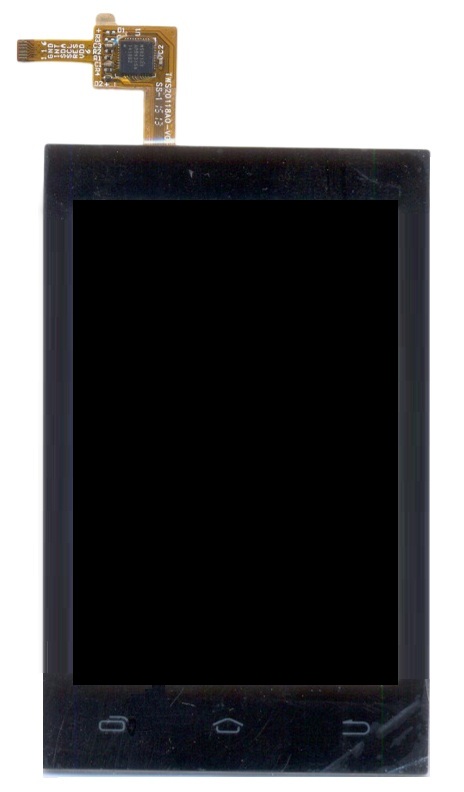 LCD with Touch Screen for Lava 3G 415 - Black by Maxbhi.com
