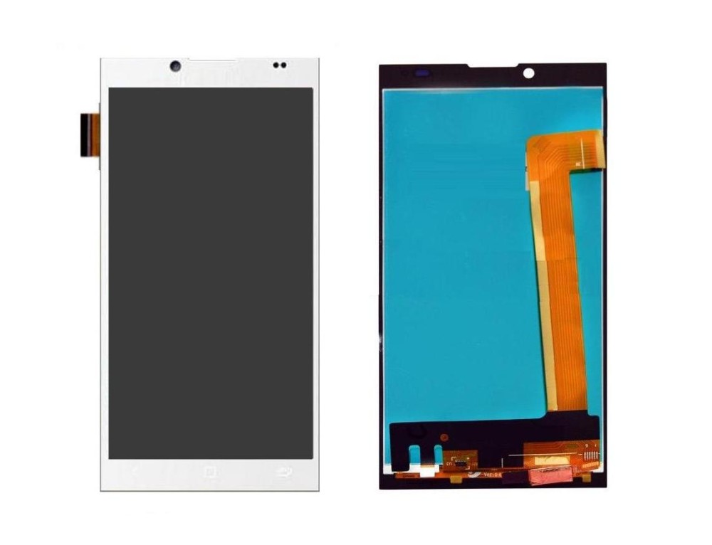 LCD with Touch Screen for Panasonic P66 Mega - White by Maxbhi.com