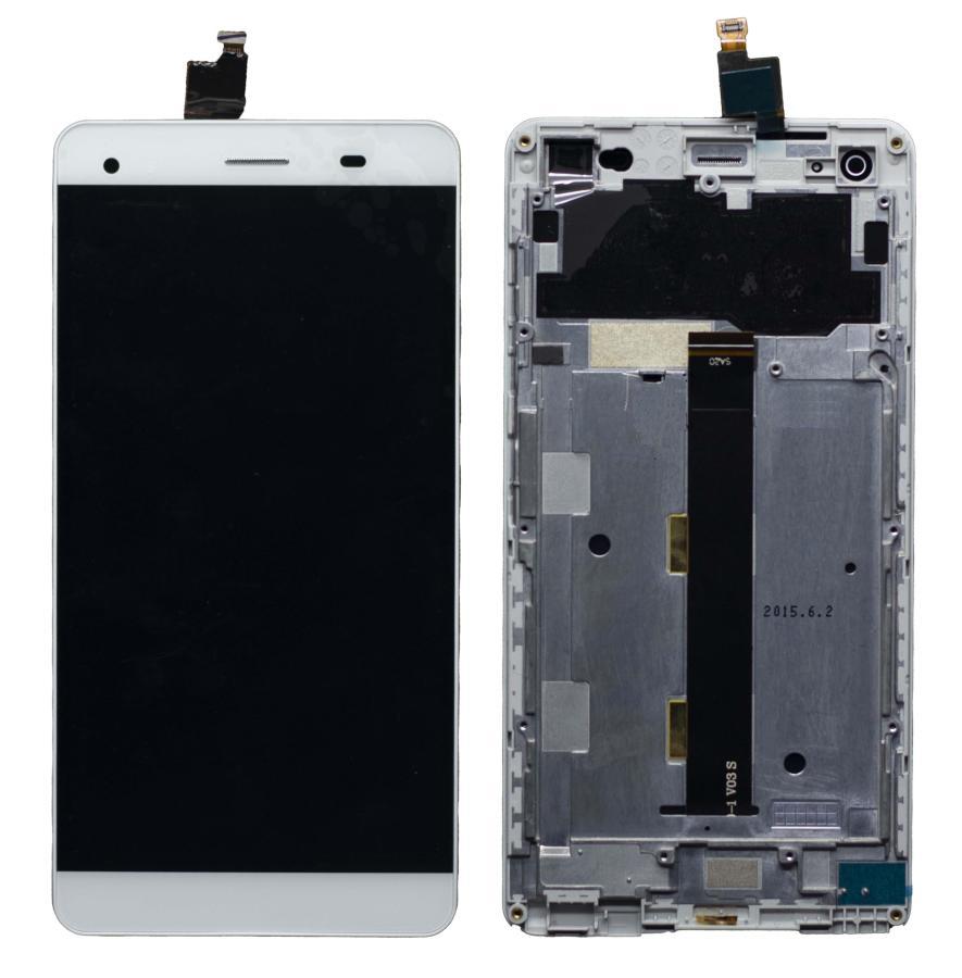 LCD with Touch Screen for Lava Pixel V1 - White by Maxbhi.com
