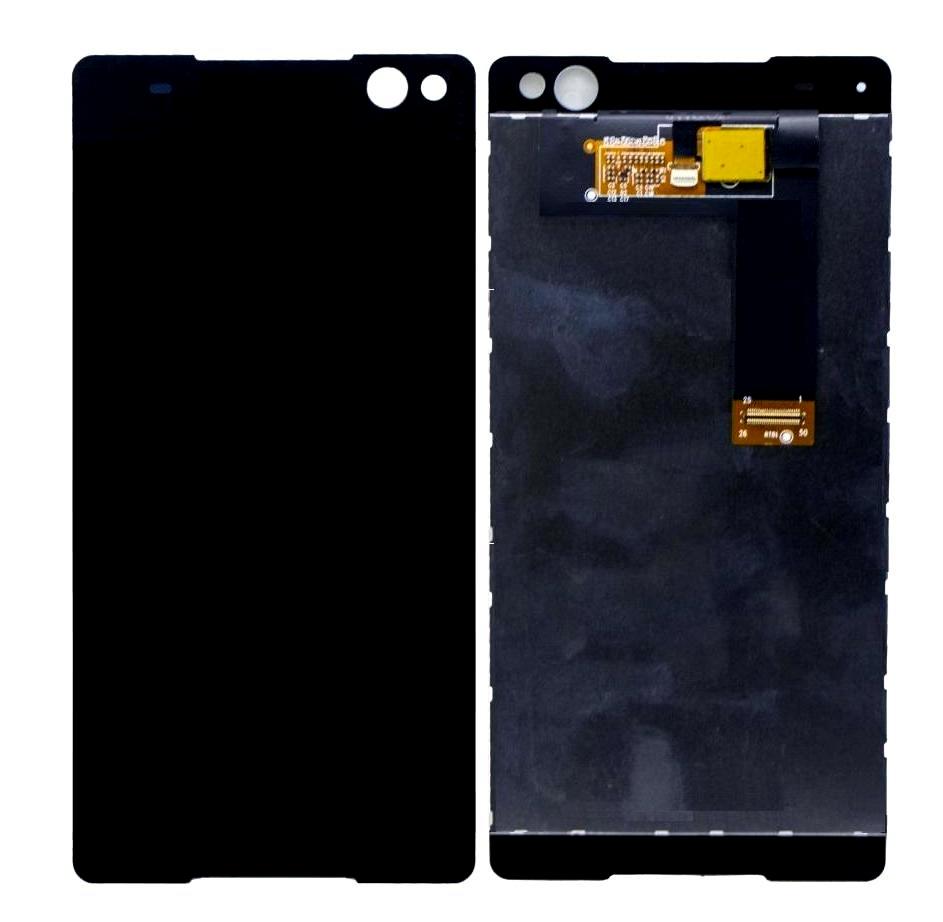 LCD with Touch Screen for Sony Xperia C5 Ultra Dual - Black by Maxbhi.com