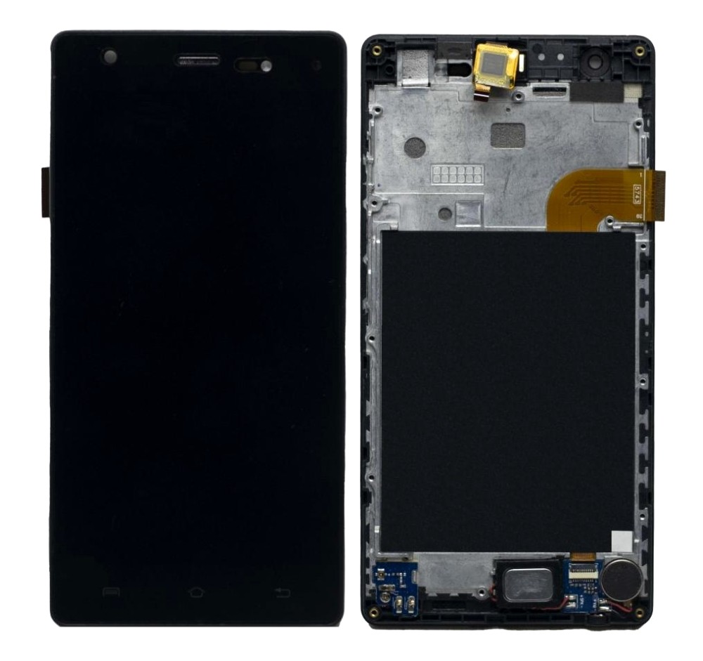 LCD with Touch Screen for Lava V2s - Black by Maxbhi.com