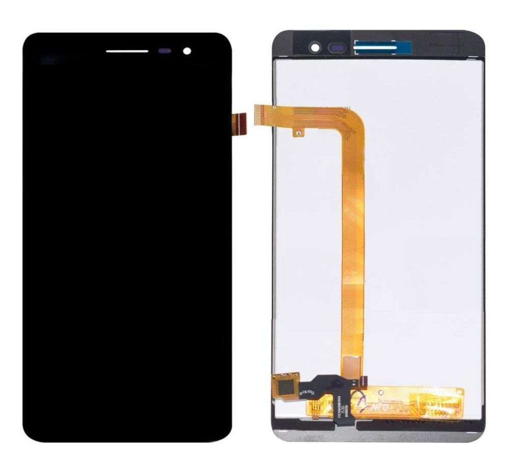 LCD with Touch Screen for Lava Fuel F1 - Black by Maxbhi.com