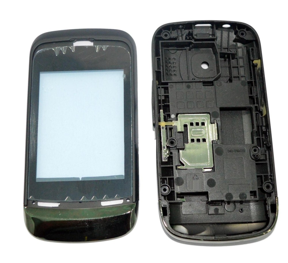 Full Body Faceplate For Nokia C2-03 With Keypad Black - Maxbhi.com