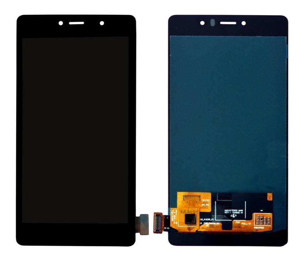 LCD with Touch Screen for Lyf Water 8 - Black by Maxbhi.com