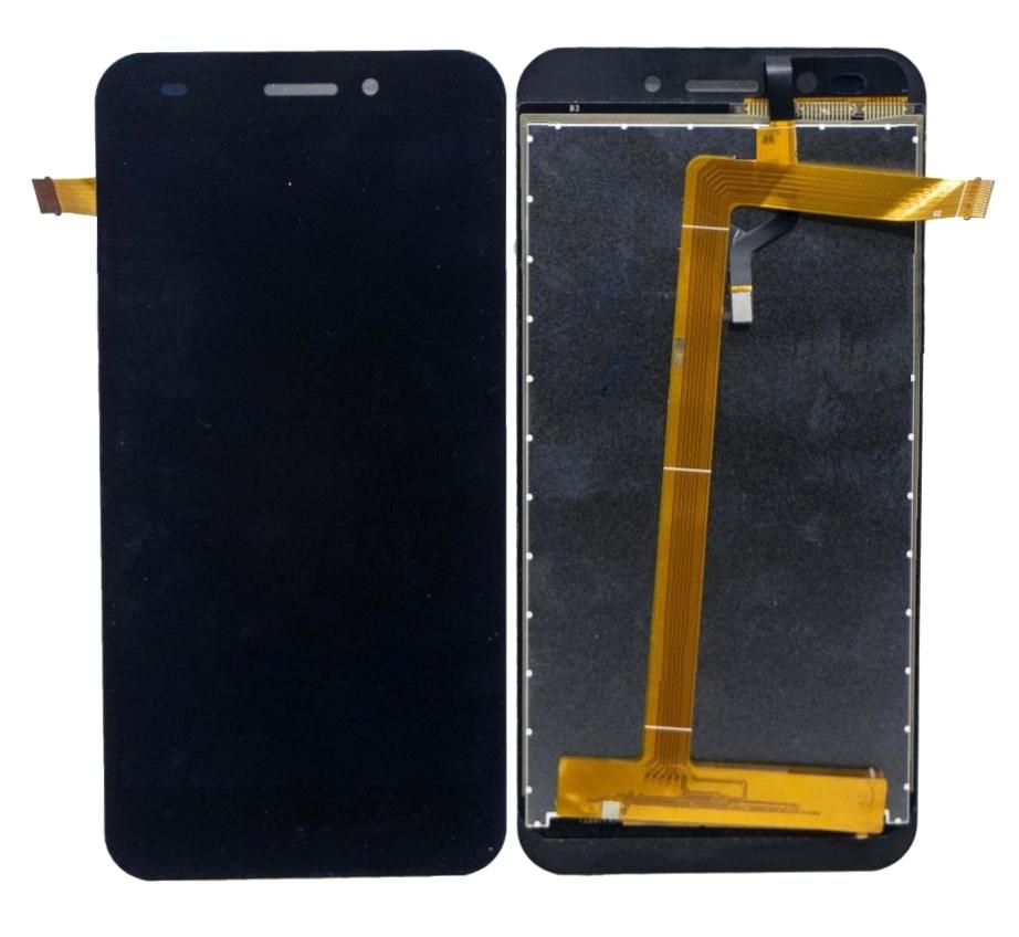 LCD with Touch Screen for Lyf Wind 5 - Black by Maxbhi.com