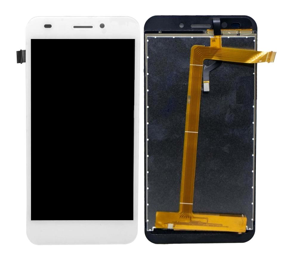 LCD with Touch Screen for Lyf Wind 5 - White by Maxbhi.com