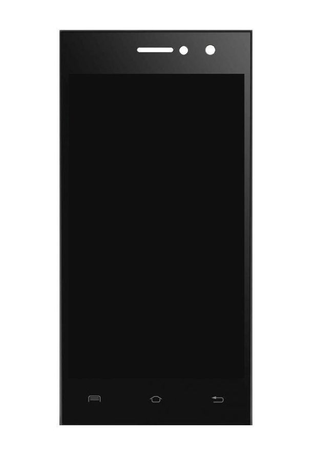 LCD with Touch Screen for Lava A76 Plus - Black by Maxbhi.com
