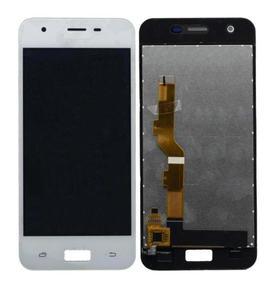 LCD with Touch Screen for Lyf C451 - White by Maxbhi.com