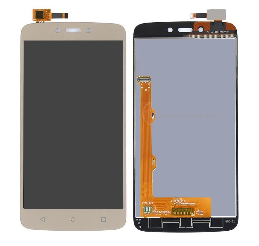 LCD with Touch Screen for Motorola Moto C - Gold by Maxbhi.com