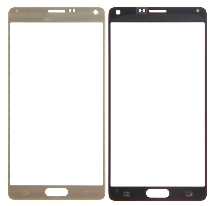 Replacement Front Glass for Samsung Galaxy Note 4 - Gold by Maxbhi.com