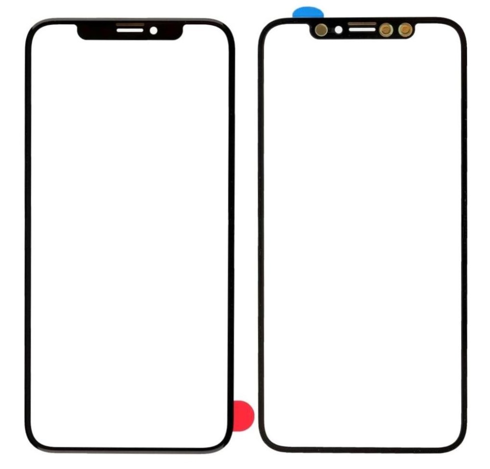 Replacement Front Glass for Apple iPhone X - Black by Maxbhi.com