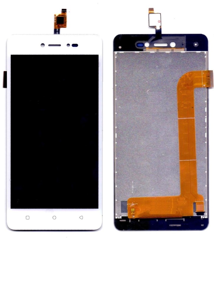 LCD with Touch Screen for Lava Z60 - White by Maxbhi.com
