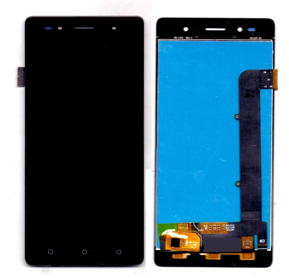 LCD with Touch Screen for Lava Z80 - Black by Maxbhi.com