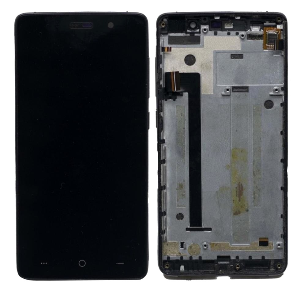 LCD with Touch Screen for Lyf Water 4 - Black by Maxbhi.com