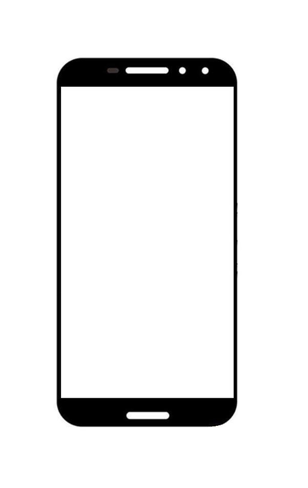 Replacement Front Glass for Vodafone Smart N8 - Black by Maxbhi.com