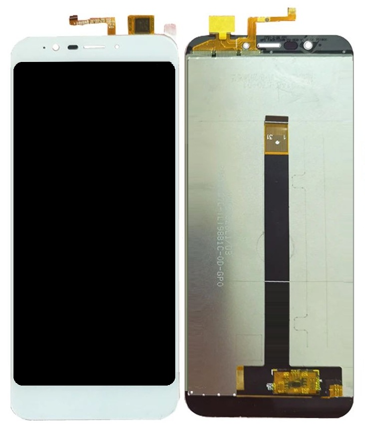 LCD with Touch Screen for BLU Studio View XL - Silver by Maxbhi.com