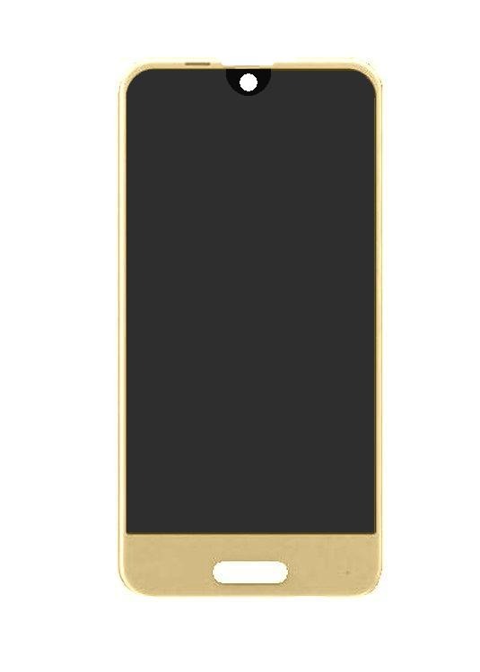 LCD with Touch Screen for Sharp Aquos R Compact - Gold by Maxbhi.com
