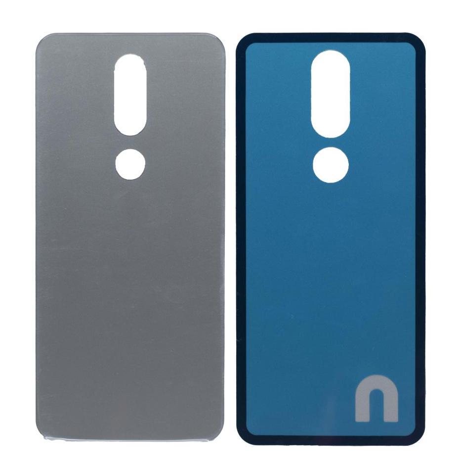 Back Panel Cover for Nokia 7.1 - Steel - Maxbhi.com