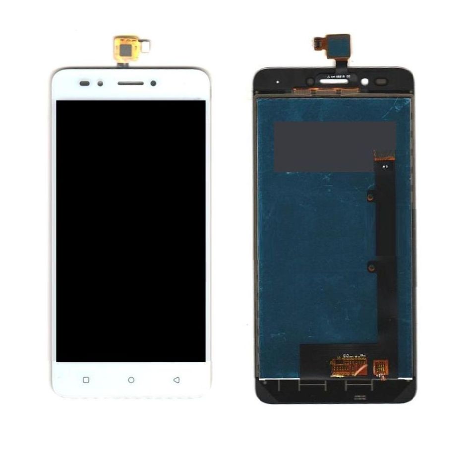 LCD with Touch Screen for Lava A3 Mini - White by Maxbhi.com