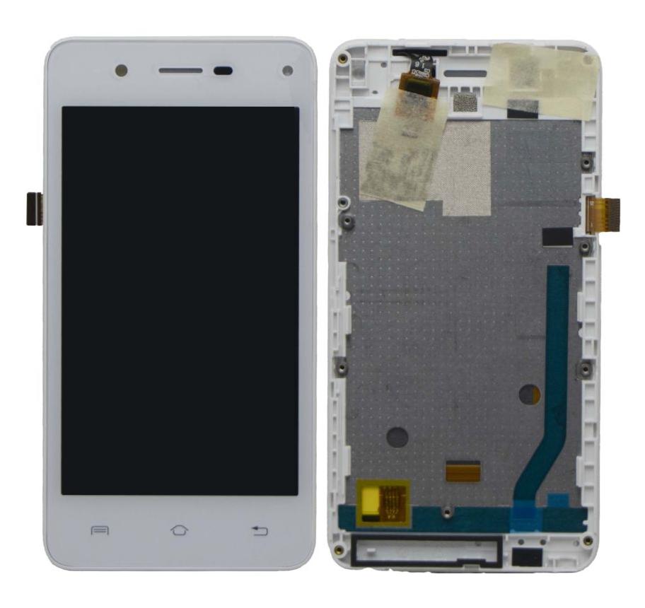 LCD with Touch Screen for Lava A44 - Gold by Maxbhi.com
