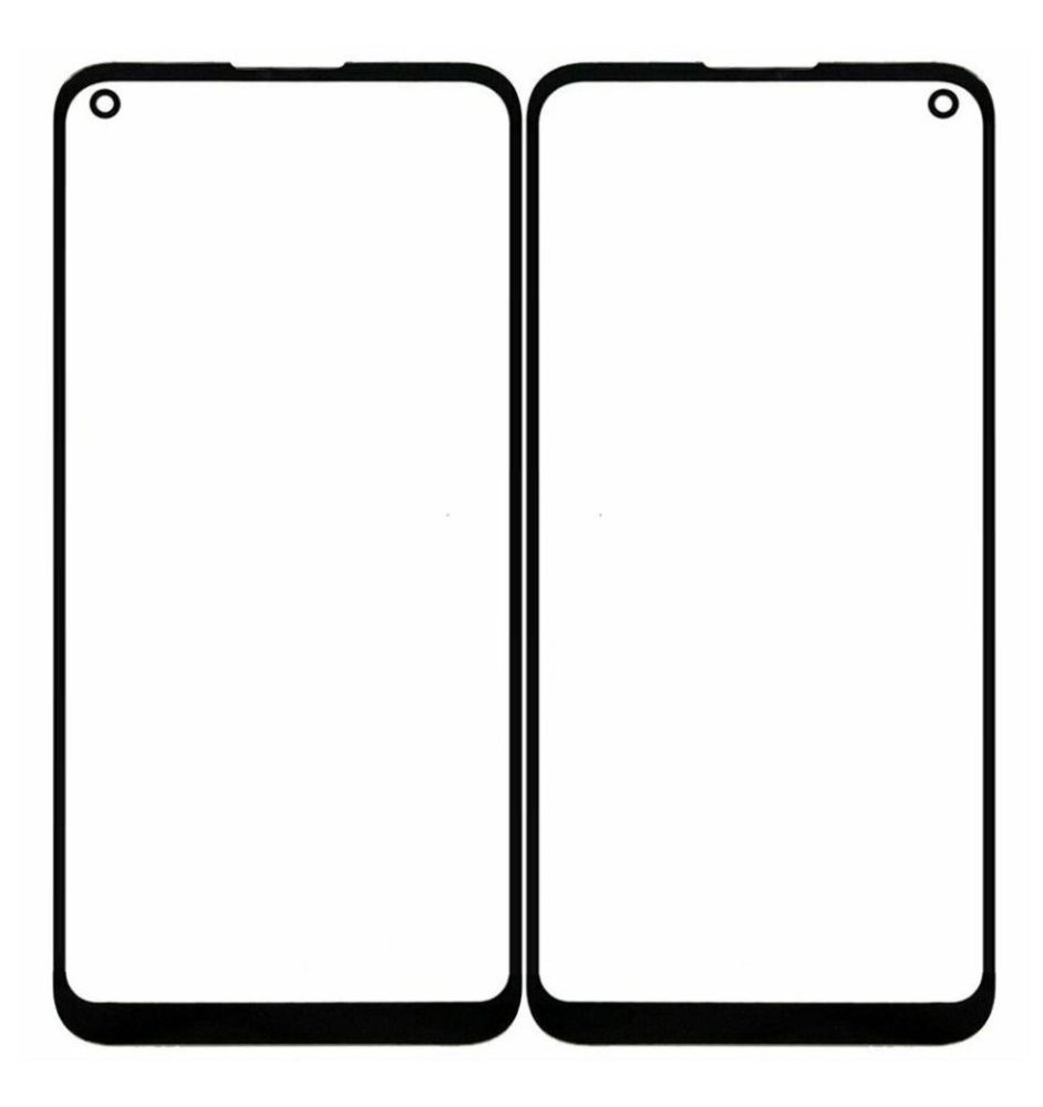 Replacement Front Glass for Xiaomi Redmi Note 9 - Black by Maxbhi.com