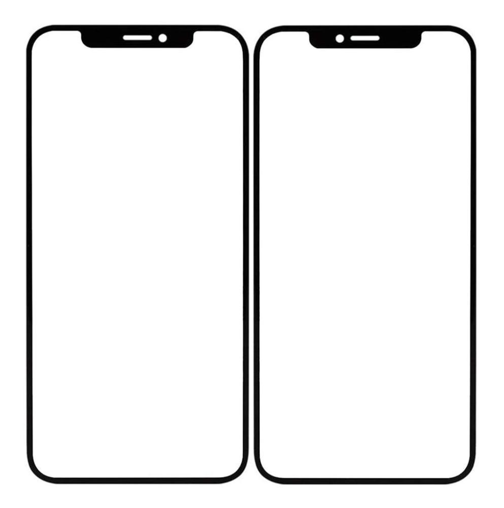 Replacement Front Glass for Apple iPhone 12 - Black by Maxbhi.com