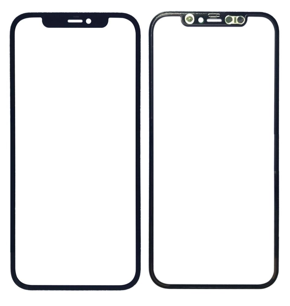 Replacement Front Glass for Apple iPhone 12 Pro - Black by Maxbhi.com