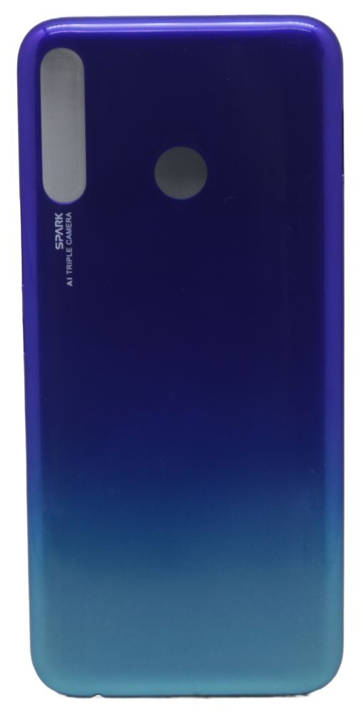 Back Panel Cover for Tecno Spark 4 - Blue - Maxbhi.com