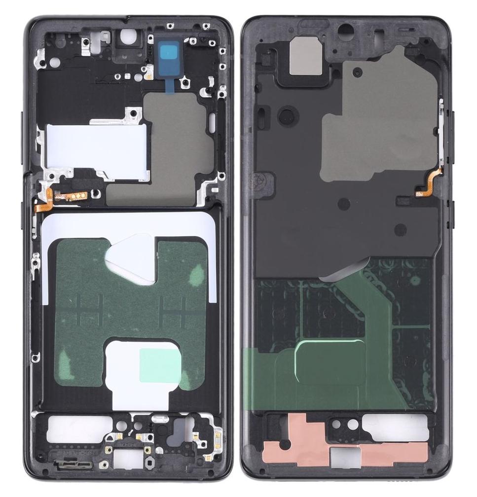 LCD Frame Middle Chassis for Samsung Galaxy S21 Ultra - Black by Maxbhi.com