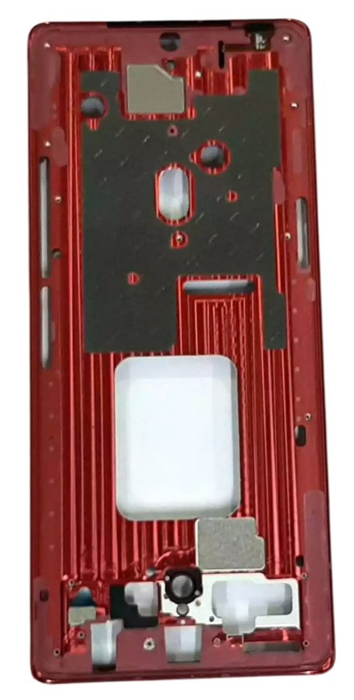 LCD Frame Middle Chassis for LG Velvet 5G - Red by Maxbhi.com