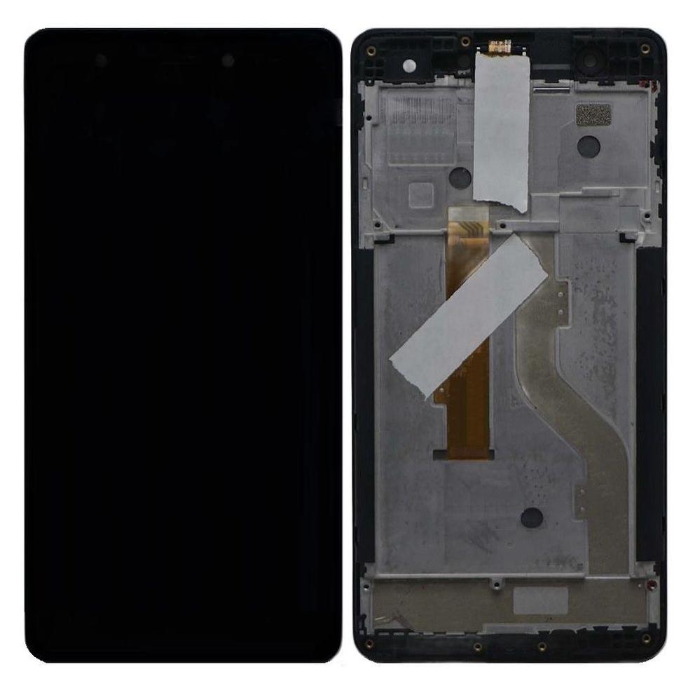 LCD with Touch Screen for Lava Z1 - Black by Maxbhi.com