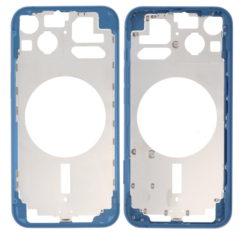 LCD Frame Middle Chassis for Apple iPhone 13 - Blue by Maxbhi.com