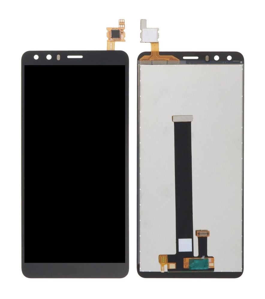 LCD with Touch Screen for Nokia C1 2nd Edition - Black by Maxbhi.com