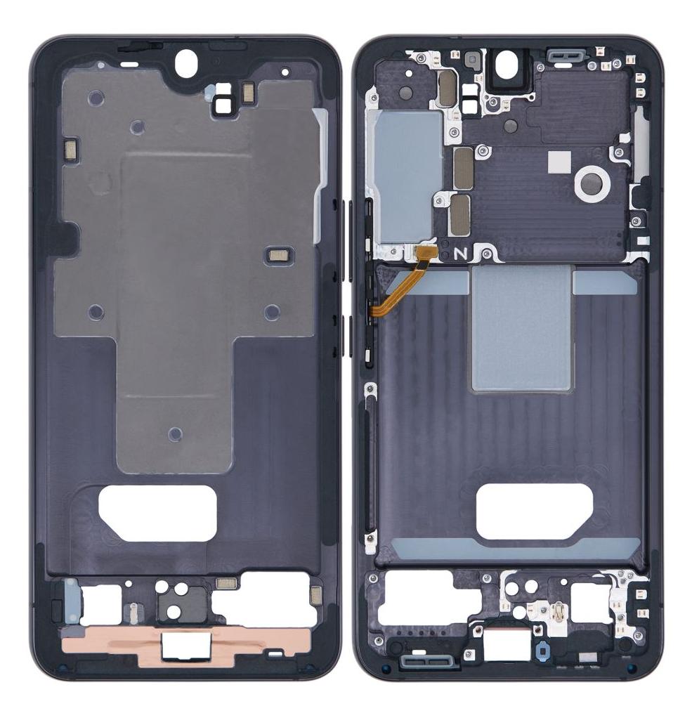 LCD Frame Middle Chassis for Samsung Galaxy S22 5G - Black by Maxbhi.com