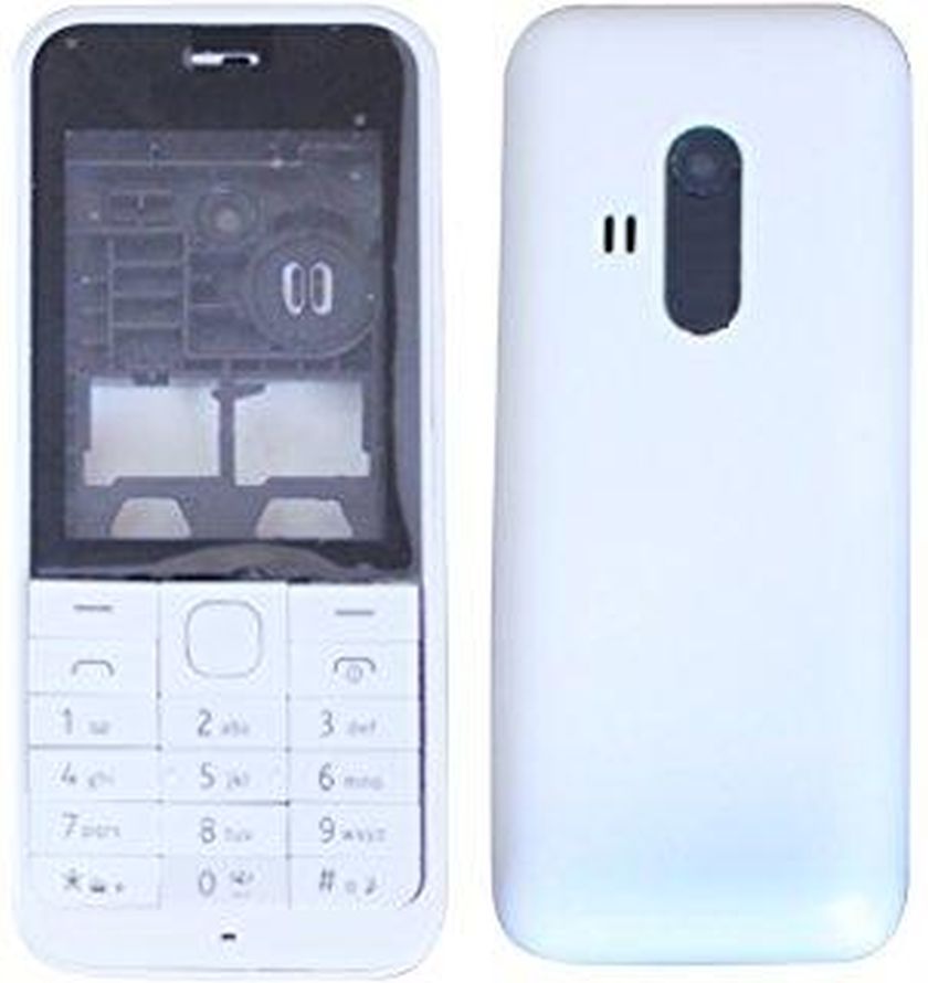 Full Body Housing for Nokia 220 - White - Maxbhi.com