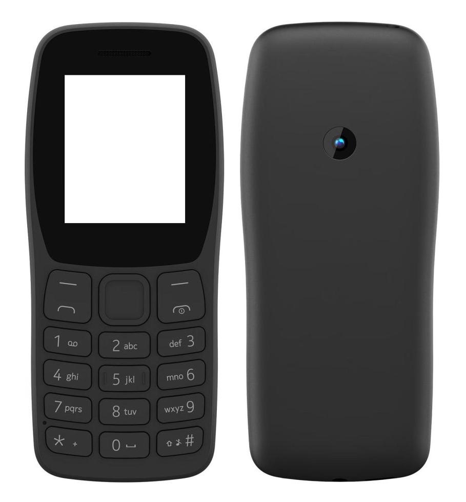 Full Body Housing for Nokia 110 2022 - Black - Maxbhi.com
