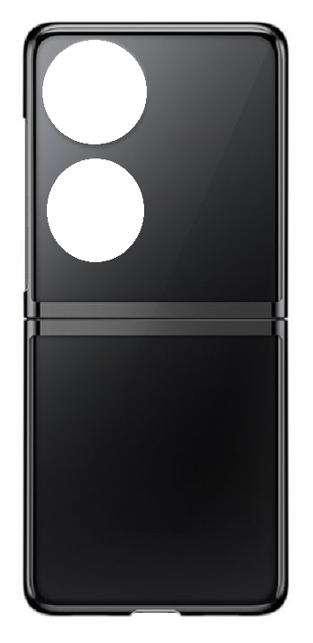 Back Panel Cover for Huawei P50 Pocket 4G AL00 - Black - Maxbhi.com