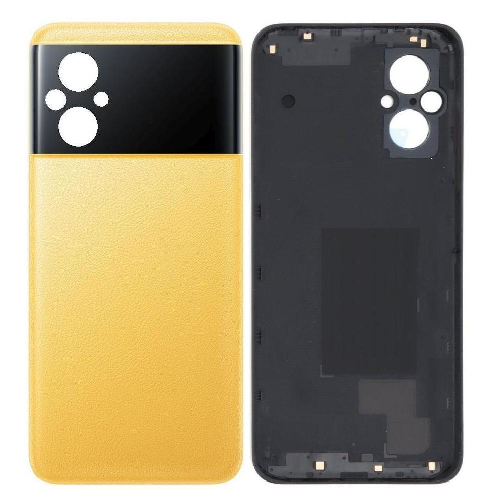 Back Panel Cover for Xiaomi Poco M5 - Yellow - Maxbhi.com