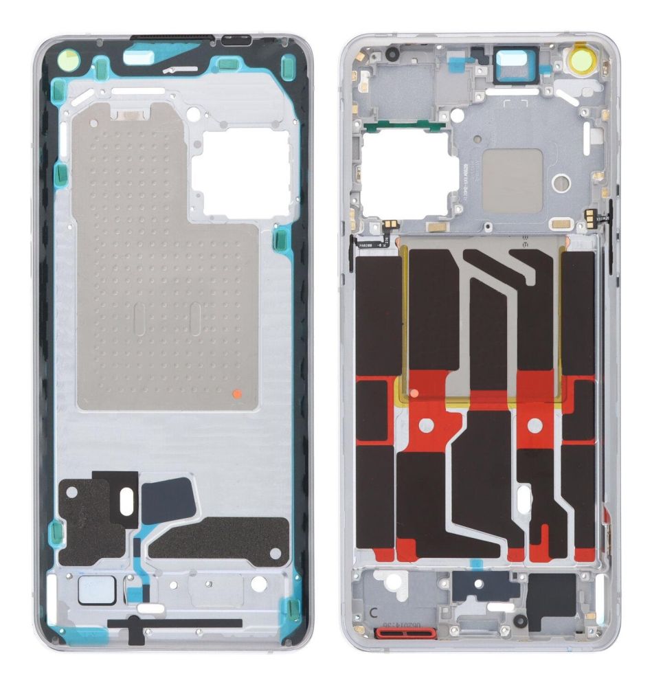 LCD Frame Middle Chassis for Oppo Find X5 Pro - White by Maxbhi.com