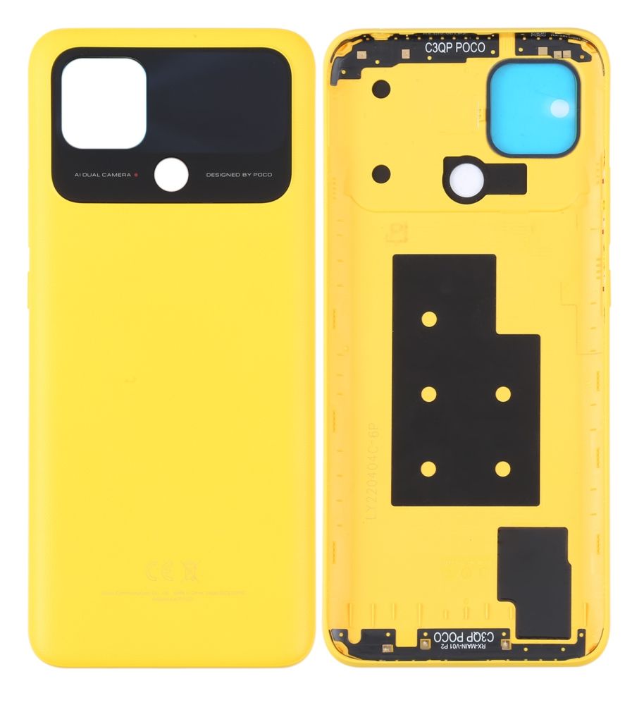 Back Panel Cover for Xiaomi Poco C40 - Yellow - Maxbhi.com