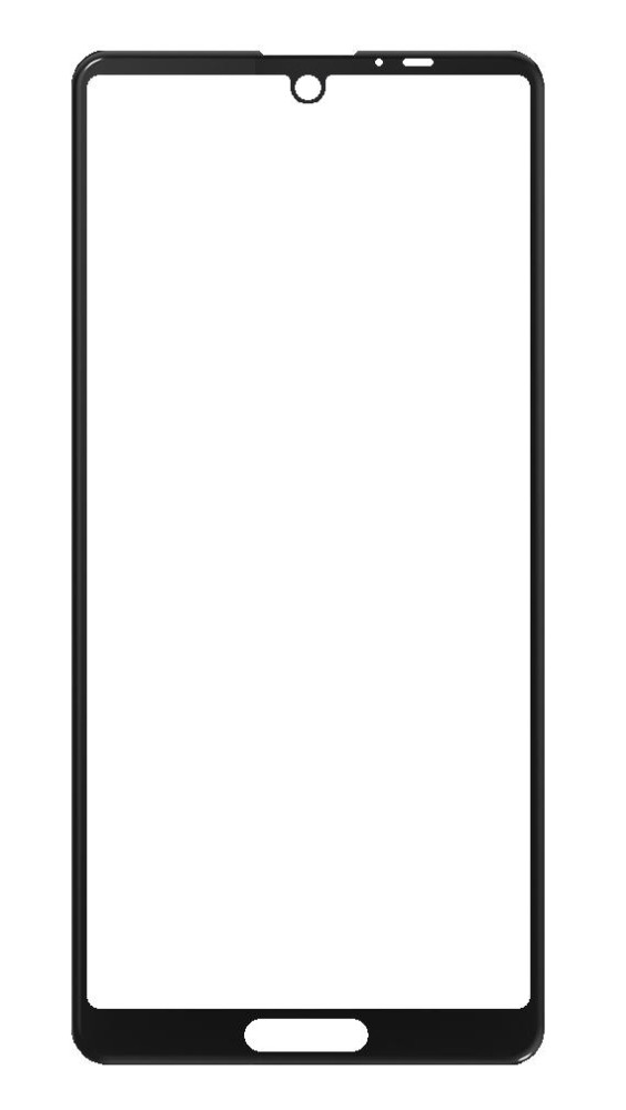 Replacement Front Glass for Sharp Aquos Sense 5G - Black by Maxbhi.com
