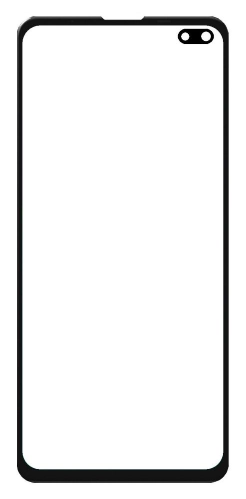 Replacement Front Glass for Sharp Aquos Sense 4 Plus - Black by Maxbhi.com