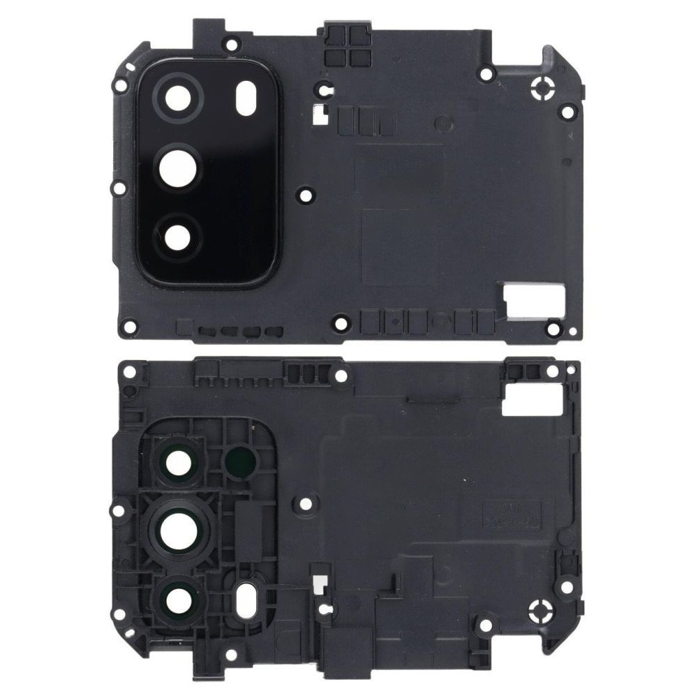 Camera Lens Glass with Frame for Xiaomi Poco M3 Black by Maxbhi.com