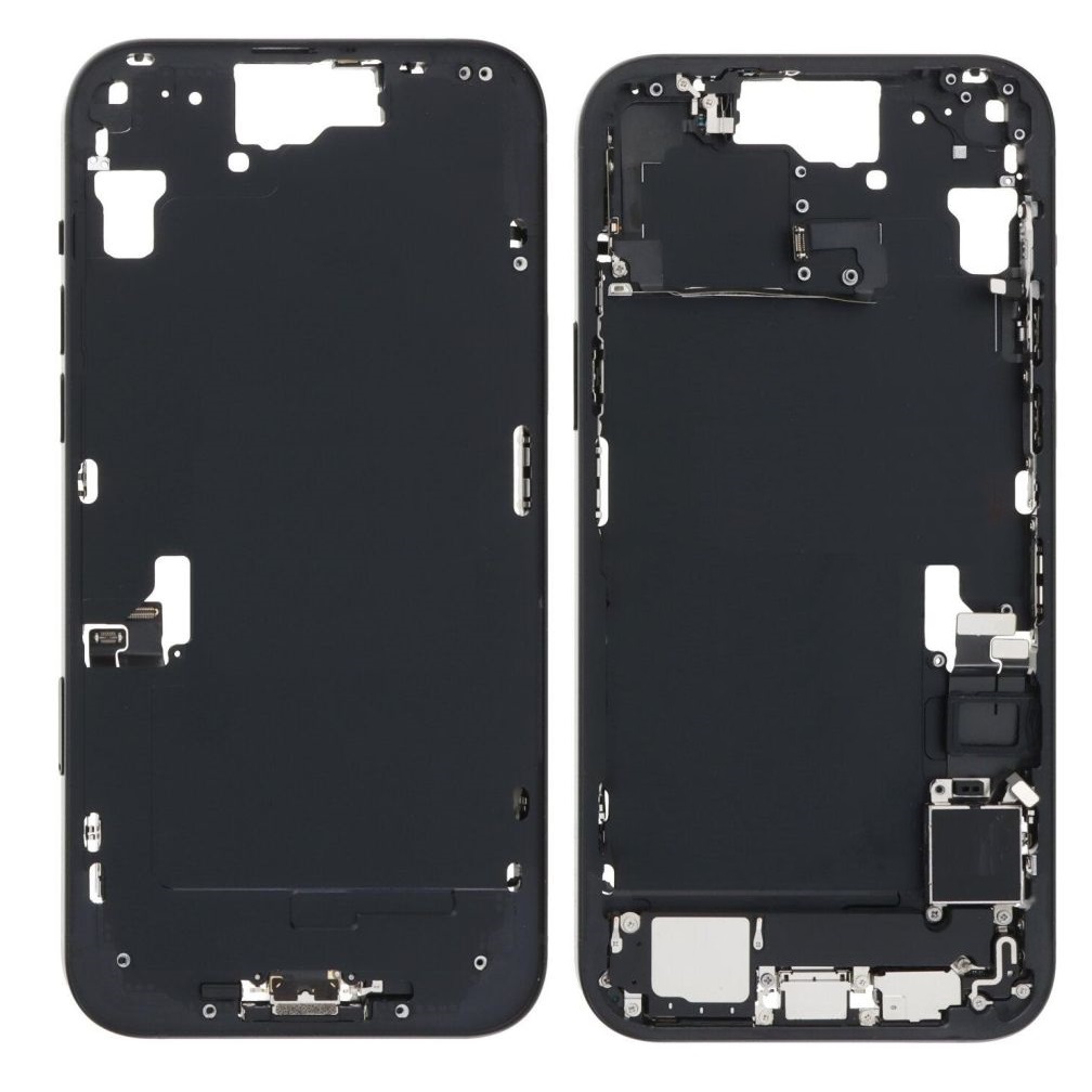 LCD Frame Middle Chassis for Apple iPhone 15 - Black by Maxbhi.com