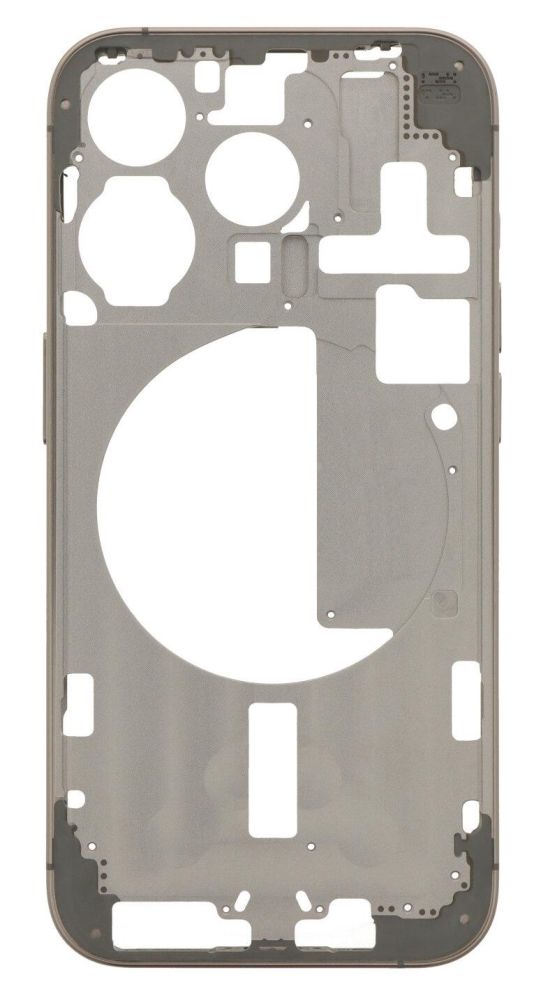 LCD Frame Middle Chassis for Apple iPhone 15 Pro - Gold by Maxbhi.com