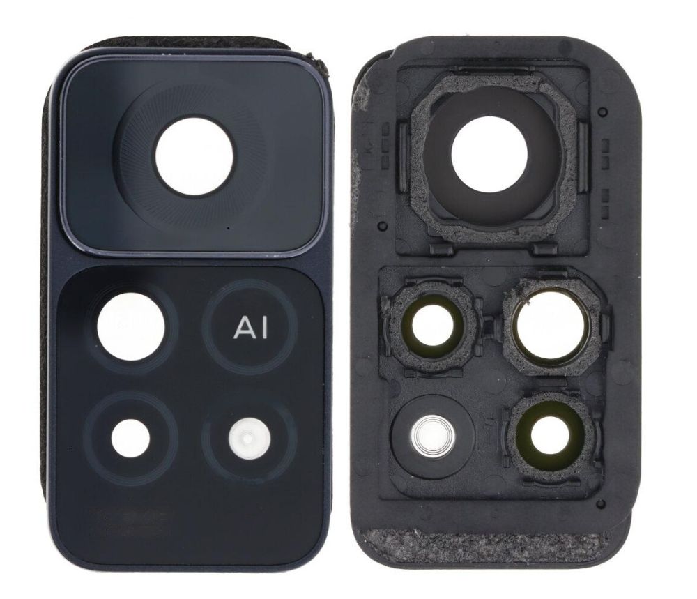 Camera Lens Glass with Frame for Xiaomi Redmi Note 11 Pro 5G Black by ...