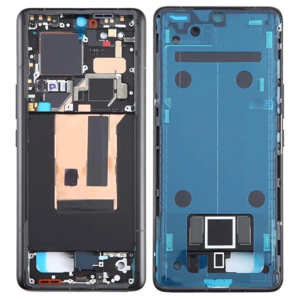LCD Frame Middle Chassis for Vivo Y78 5G - Black by Maxbhi.com